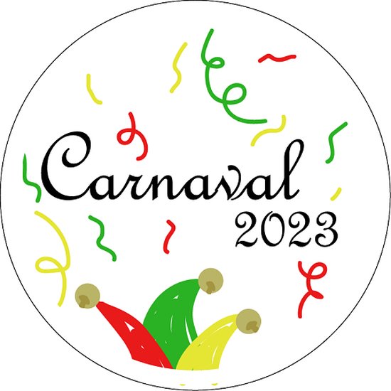 Raamsticker rond - Carnaval - Kruikenstad | bol
