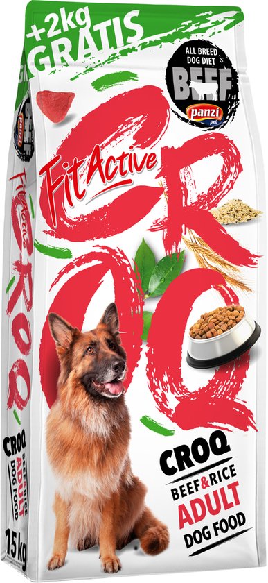 Fit Active CROQ Beef & Rice - Hondenvoer voor volwassen honden – Geschikt voor alle... | bol.com