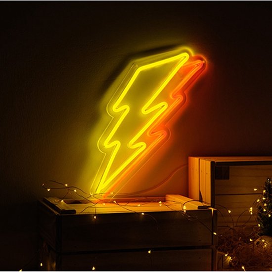 OHNO Neon Verlichting Double Lightning - Neon Lamp - Wandlamp ...