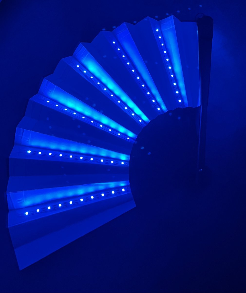 Festival led waaier - Feest - Kleur blauw - Rave - Led verlichting ...