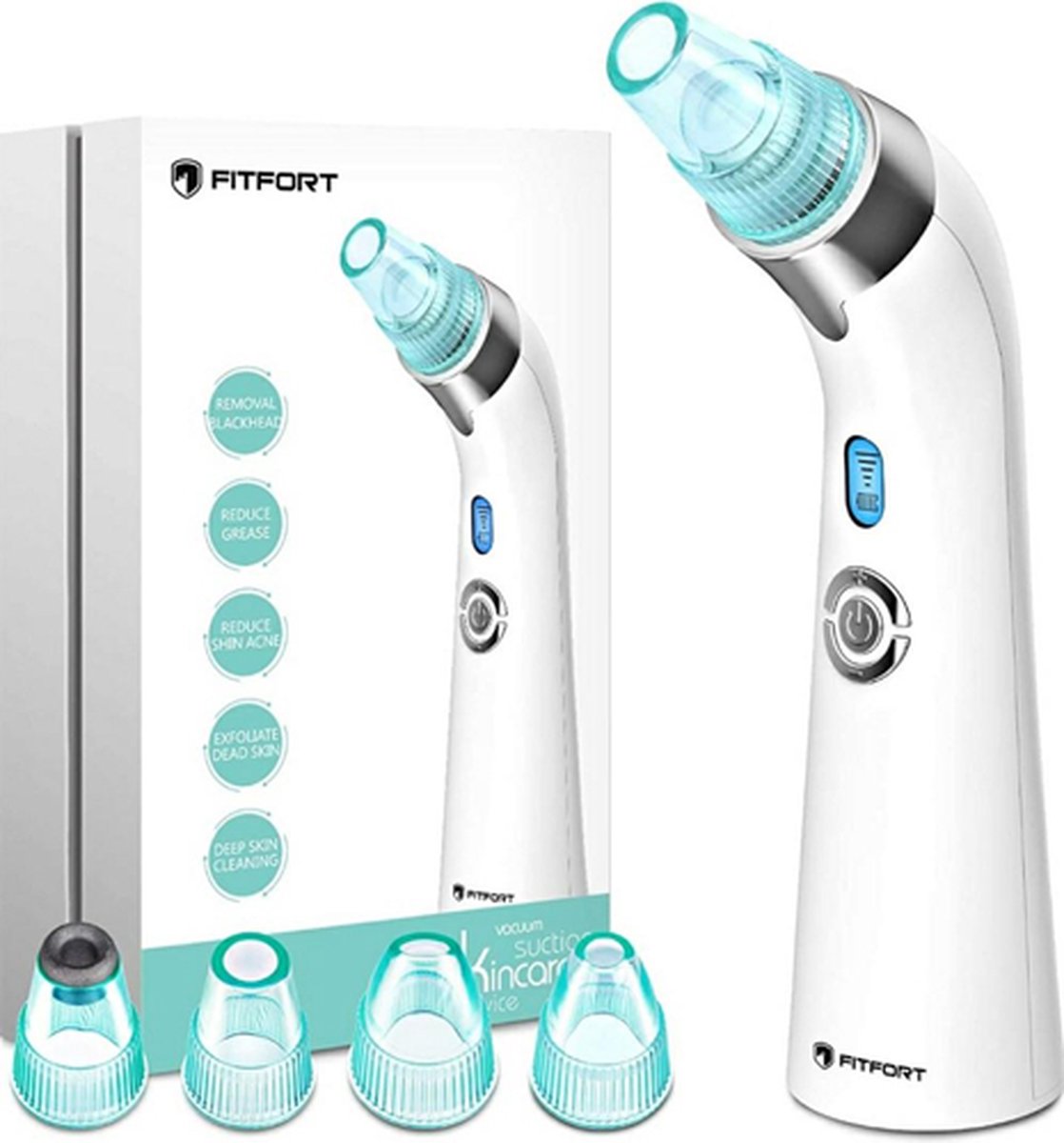 FITFORT Blackhead Remover Vacuum - Oplaadbaar elektrische vacuum ...