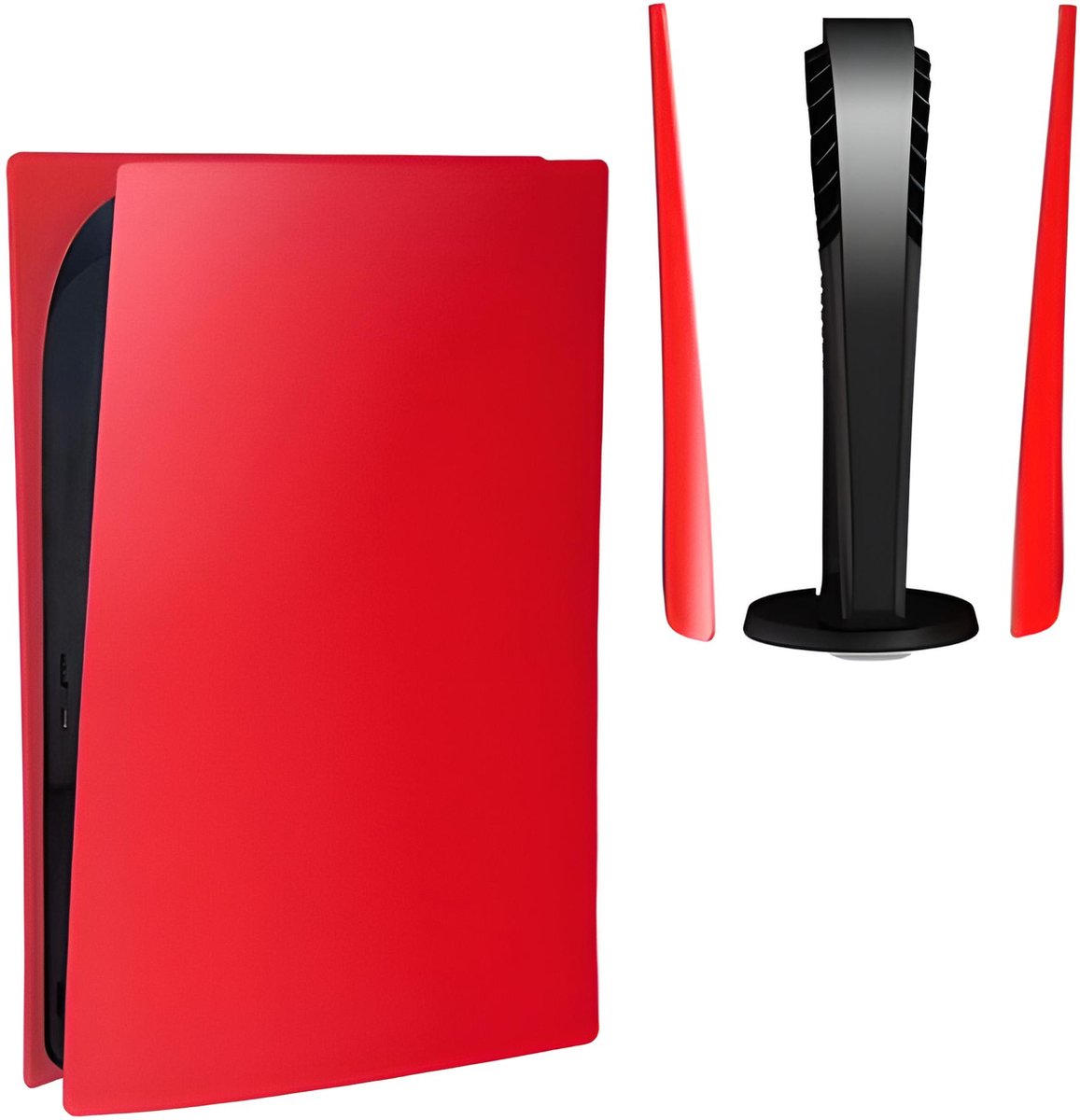 Façade adaptée à PlayStation 5 Digital Edition RED - façade rouge ...
