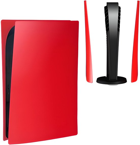 Façade adaptée à PlayStation 5 Digital Edition RED - façade rouge ...