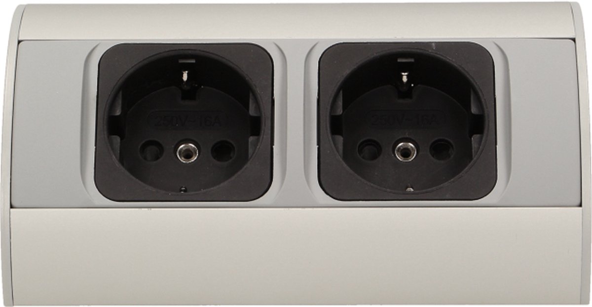 Bureau stekkerdoos - Opbouw Hoekstopcontact - Verdeelstekker met 2 ...