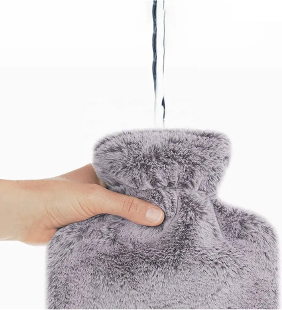 Kruik met Hoes - Warmwaterkruik - 2 Liter - Zachte hoes – 6 uur lang ...