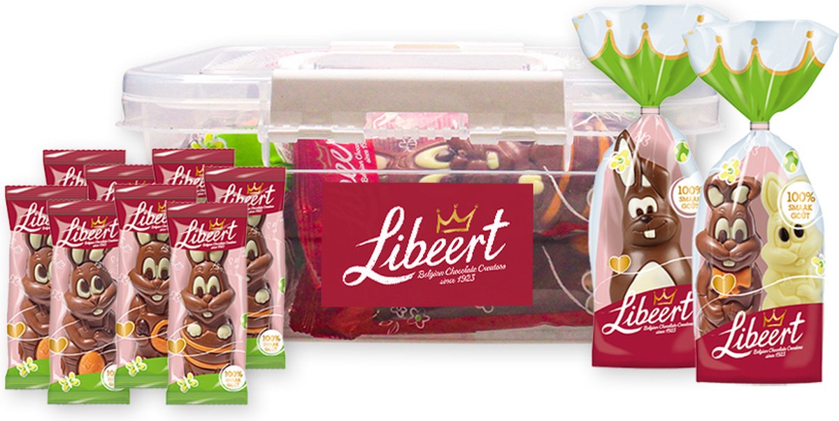 Libeert mix konijnen chocoladefiguren voor Pasen - 593g | bol.com