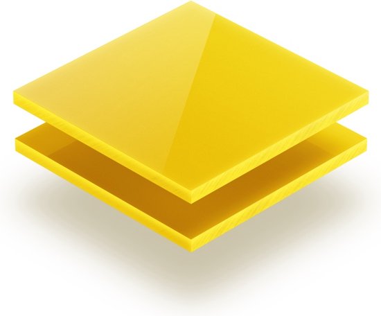 Plexiglas plaat 3 mm dik - 100 x 50 cm - Opaalgeel | bol
