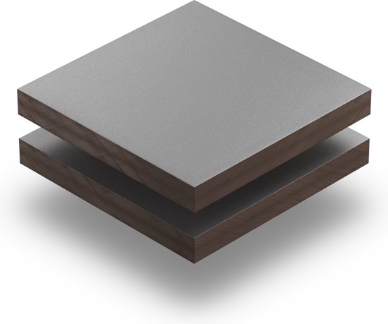 HPL plaat 6 mm dik - 130 x 100 cm - Structuur Stoffiggrijs | bol