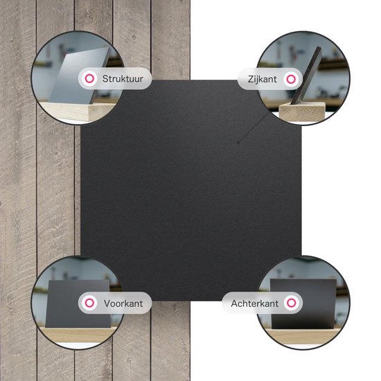 HPL plaat 6 mm dik - 80 x 80 cm - Structuur Antraciet | bol