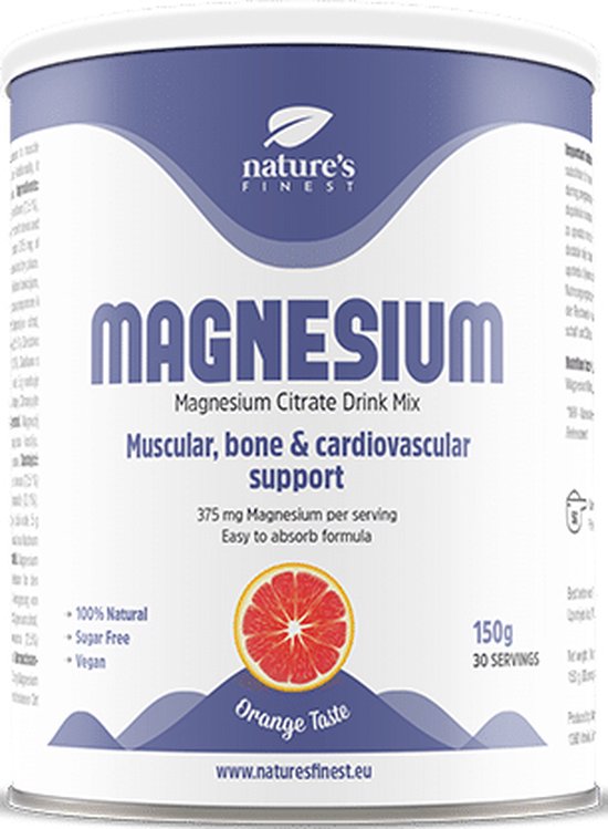 Nature's Finest Magnesium Drink Mix 150 g | Volledig Natuurlijke ...