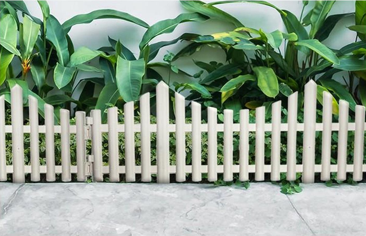 PlasticForte Flexibele borderrand/hekje - 60 cm - wit - kunststof | bol