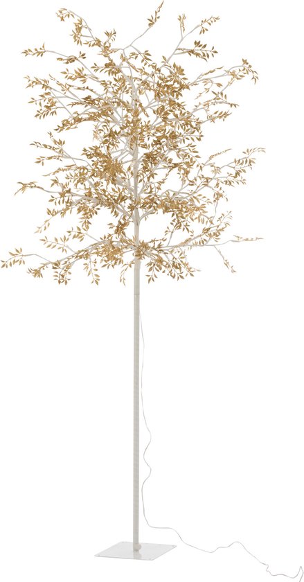 J-Line Boom Blaadjes Glitter+Led Metaal Goud Large | bol.com