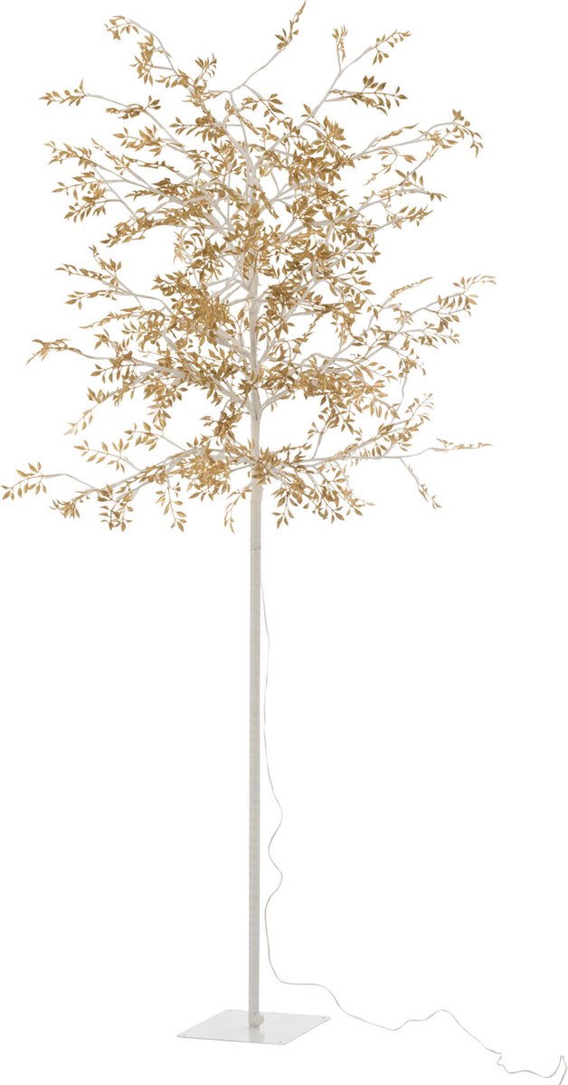 J-Line Boom Blaadjes Glitter+Led Metaal Goud Large | bol.com
