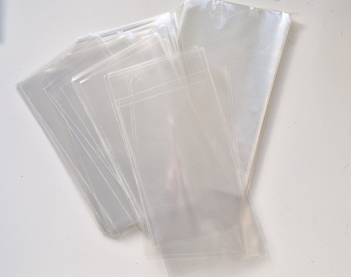 TRANSPARANTE ZAKJES 11x20cm 100 STUKS / CELLOFAAN ZAKJES / KADOZAKJES ...