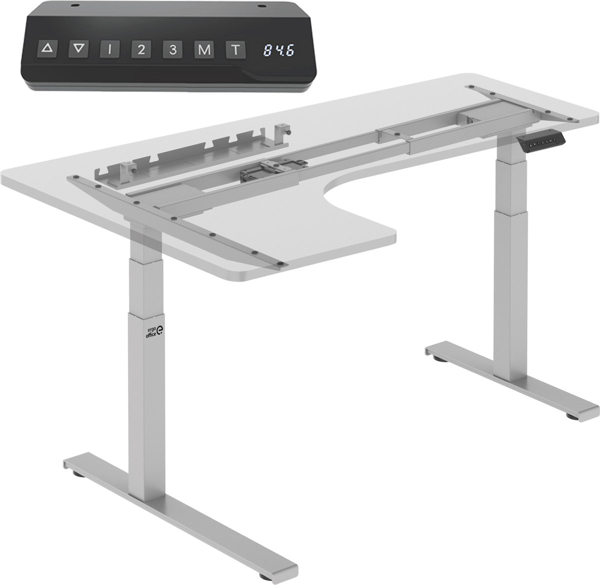 Ergo Office - Zit-sta bureau Hoekbureau - Tafelonderstel Elektrisch in ...
