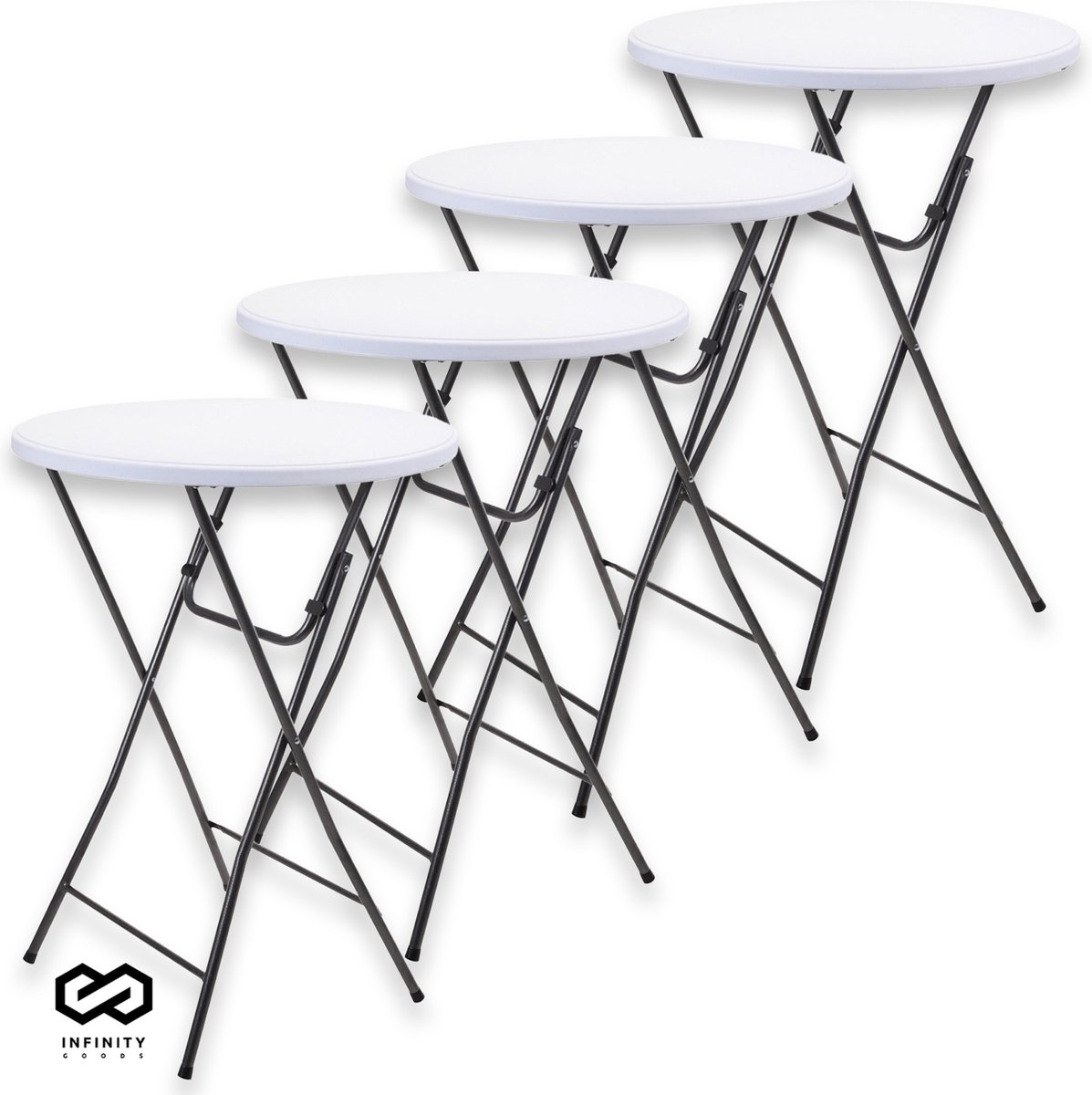 Infinity Goods 4 Stevige Statafels - Partytafel - Robuust en Weersbestendig -... | bol.com