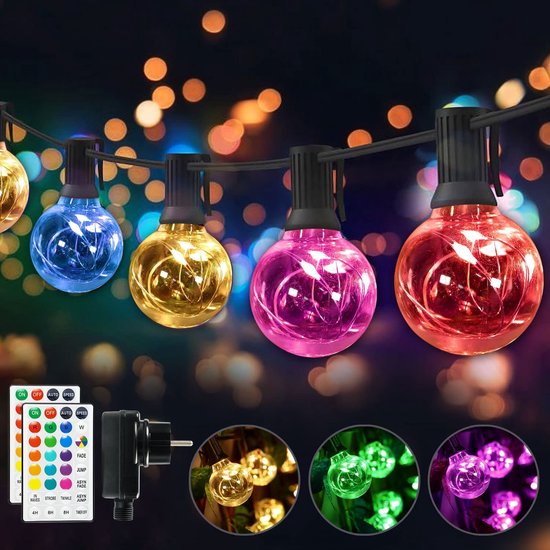 Led-lichtsnoer voor buiten | 16 Kleuren - 9 meter | bol