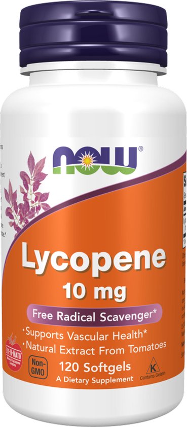 Lycopene 10mg 120 softgels - lycopeen, vrije radicalenvanger | NOW | bol