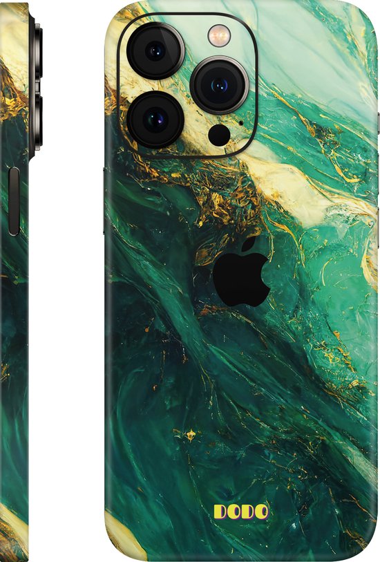 DODO Covers - iPhone 12 Pro - Green Marble - Sticker - Skin | bol.com