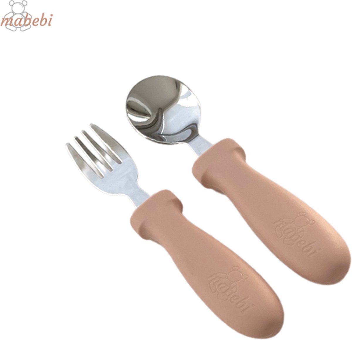 Mabebi MBB-EDSR - Easy Dining Set - Kinderbestek - vork en lepel - RVS ...