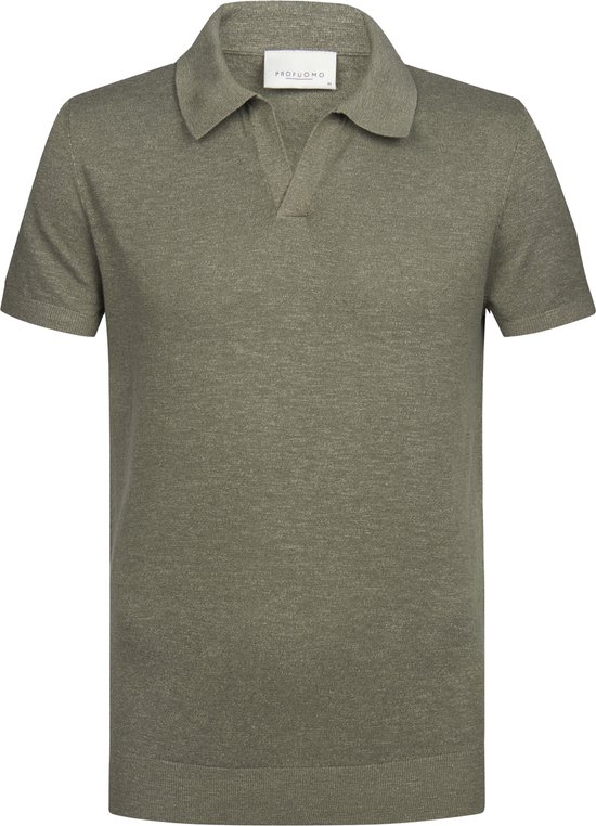 Profuomo slim fit heren polo - groen - Maat: S | bol