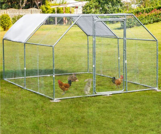 PerfectGear Kippenren - Konijnenren - Konijnenhok - Konijnenren Voor Buiten - Metaal -... | bol.com
