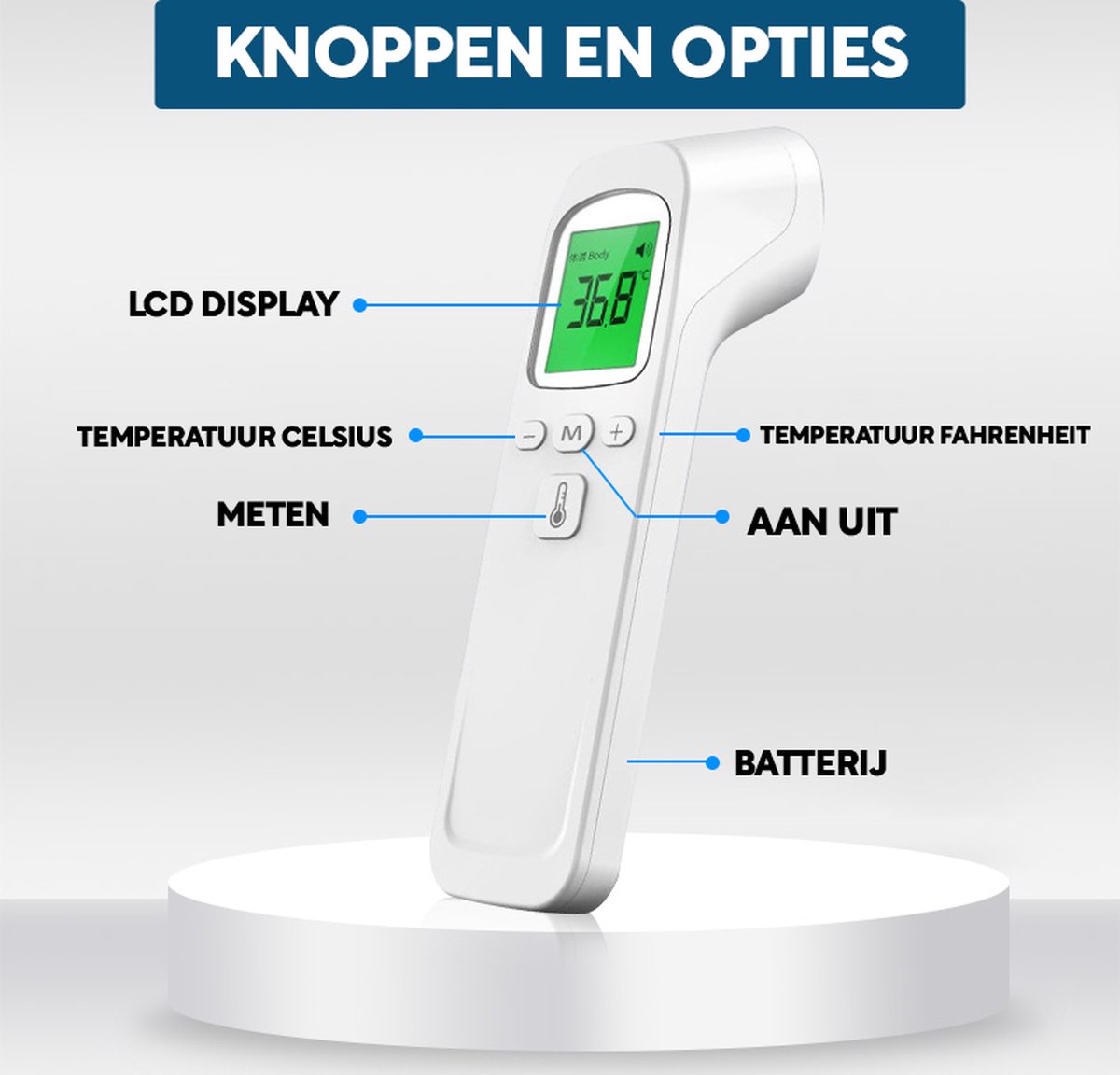 FlowShop - Koortsthermometer - Thermometer Voor Lichaam - Thermometer ...