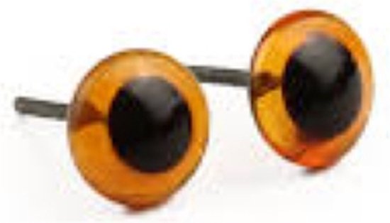 Glazen oogjes amber (15 paar) 7mm | bol