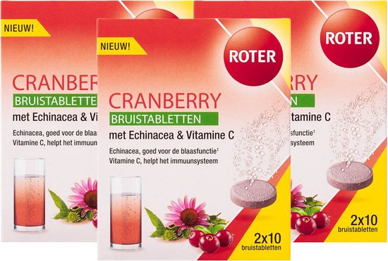 Roter Cranberry Bruis 20 bruistabletten 3 pack | bol.com