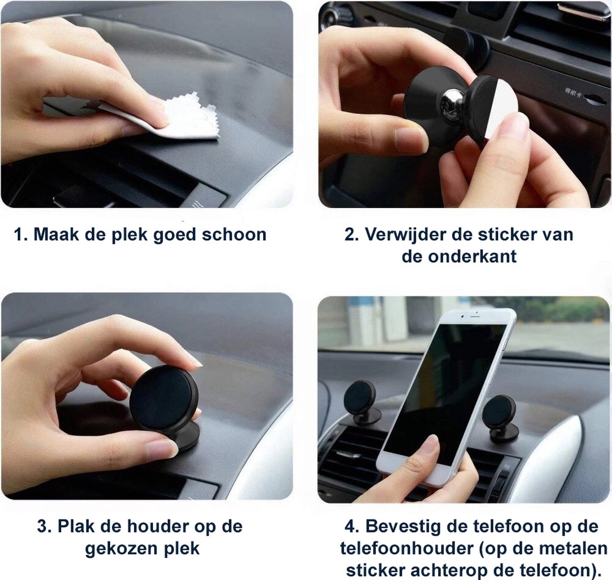 Telefoonhouders Auto Magnetisch Dashboard 360 graden - Universele GSM ...