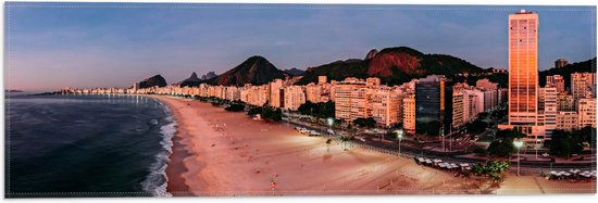 Vlag - Boulevard van Copacana Beach in Rio de Janeiro, Brazillië ...