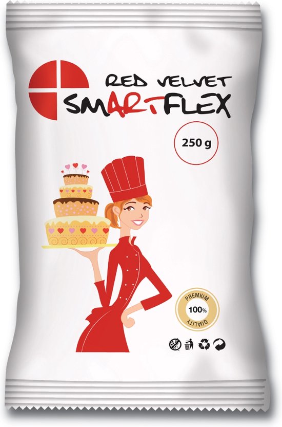 SmartFlex - Fondant - Rood Velvet - 250g | bol.com
