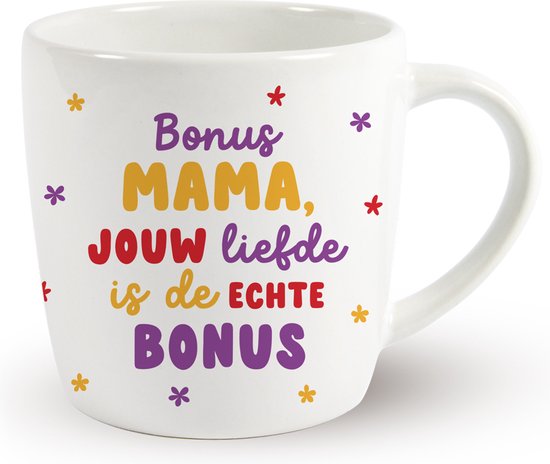 Bonusmama, Jouw Liefde Is De Echte Bonus - Koffie - Beker - Mok - Moeder Dag Cadeau... | bol.com