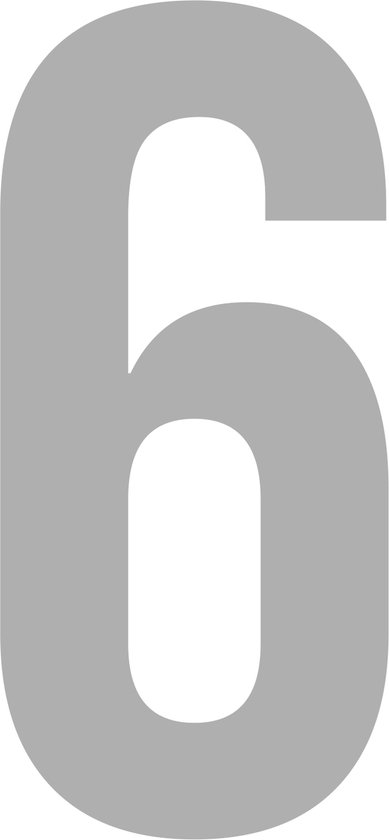 Cijfer 6 - Set van 10 stickers - Lettertype Bebas Neue - Hoogte 5 cm ...