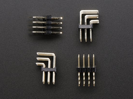 3x4 Right Angle Male Header - 4 pack Adafruit 816 | bol