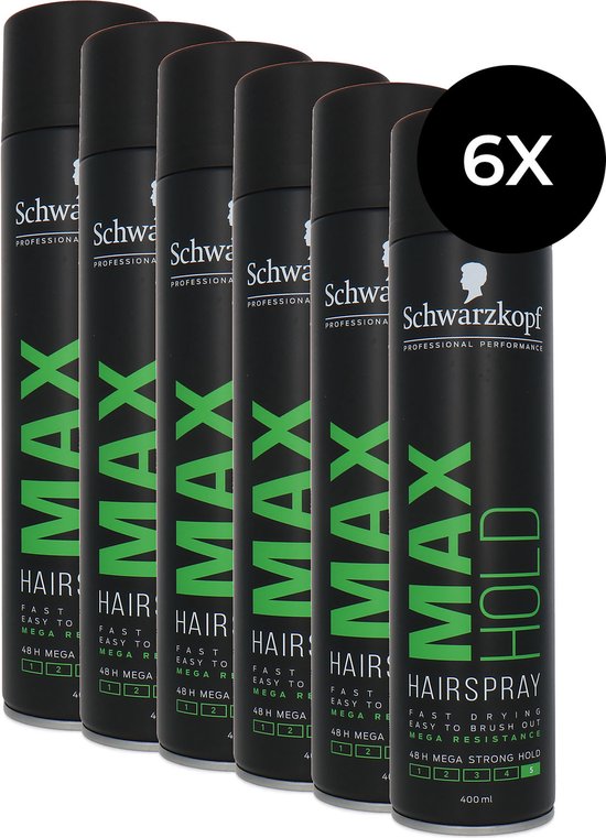 Schwarzkopf Professional Performance Max Hold Hairspray - 6 x 400 ml | bol