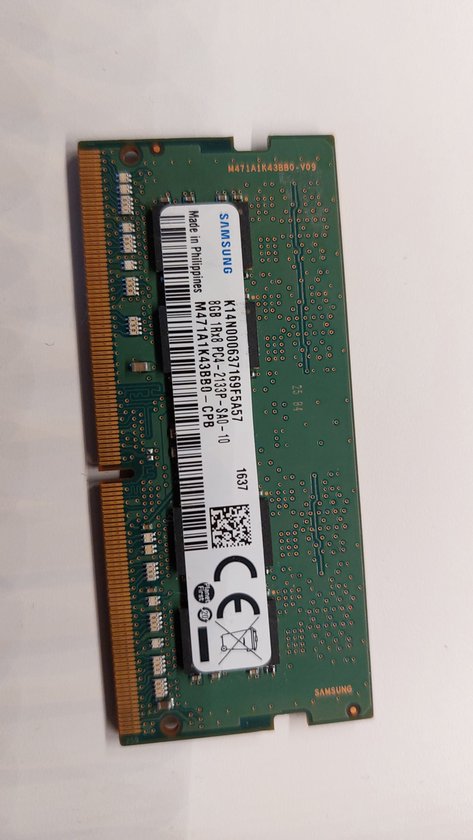 samsung 8GB 1Rx8 pc4-2133P-SA0-10 s0dimm M471A1K43BB1-CPB ddr4 | bol