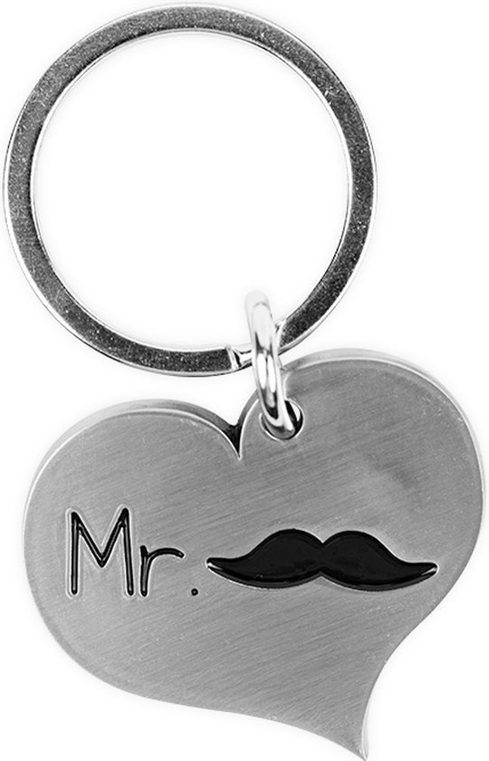 Hart sleutelhanger - Mr. (snor) | bol