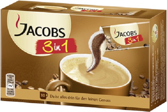 Jacobs 3 in 1 Instant, 10 stuks van 18 g 180 g verpakking | bol
