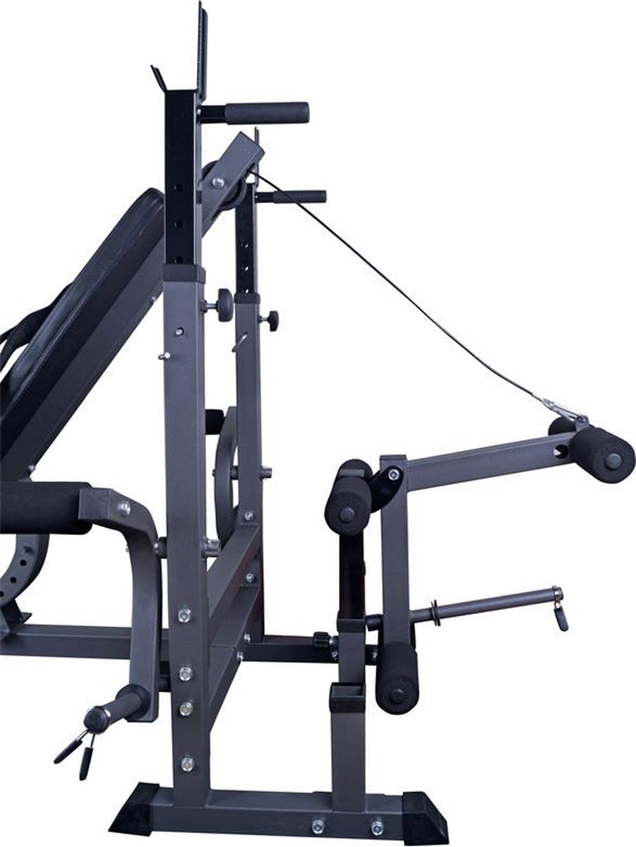 ScSports - Multifunctionele Halterbank - Grijs-Zwart | bol