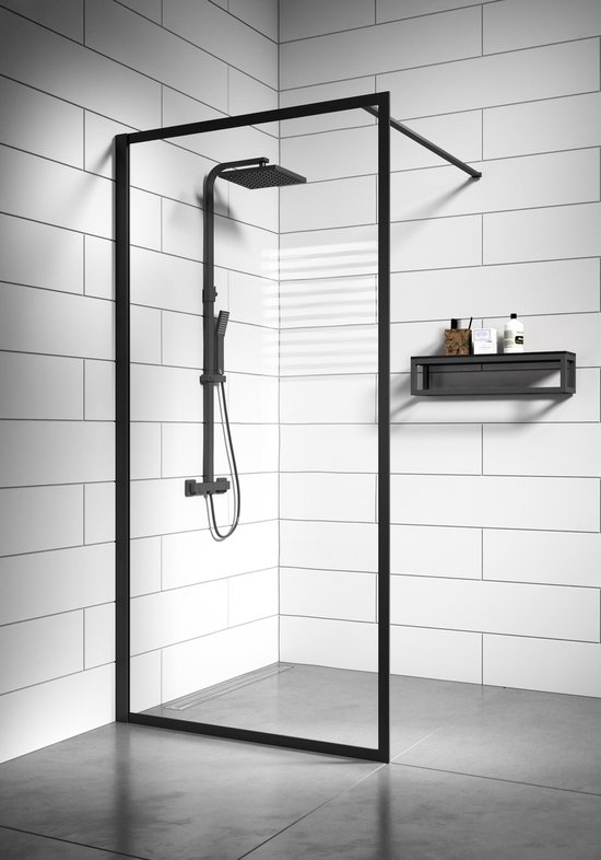 Badplaats Cabine de douche Georgia 100 cm x 200 cm - Zwart - Douche à l ...