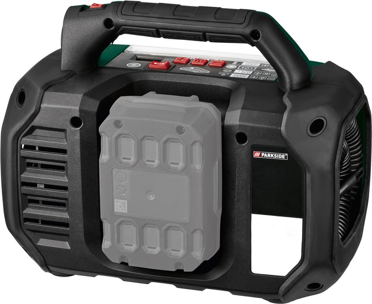 Parkside Accu Compressor / Luchtpomp - 20V - Werkdruk: 10,3 bar ...