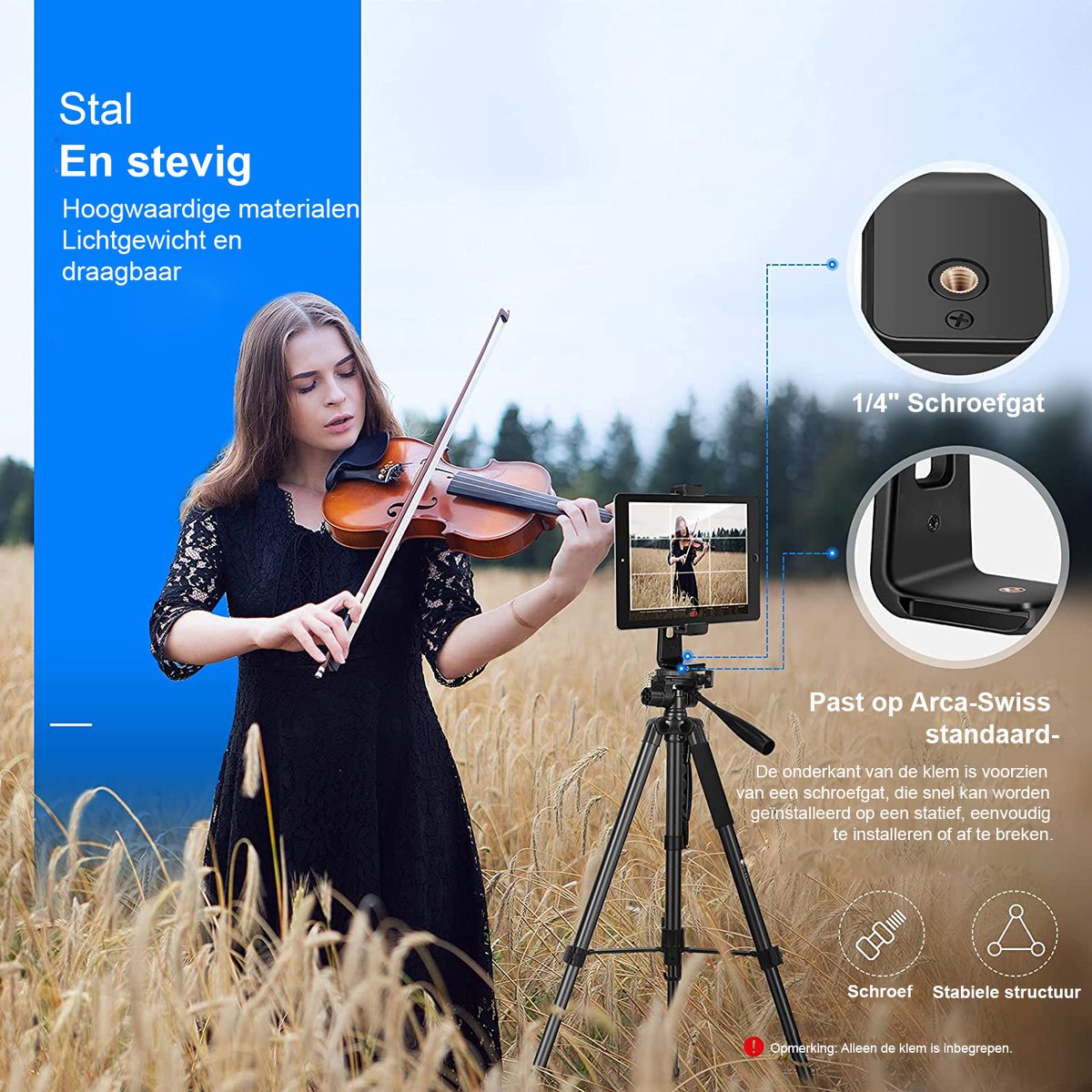 Neewer® - Adapter voor Tabletstandaardmontage - 360 ° Draaibare ...