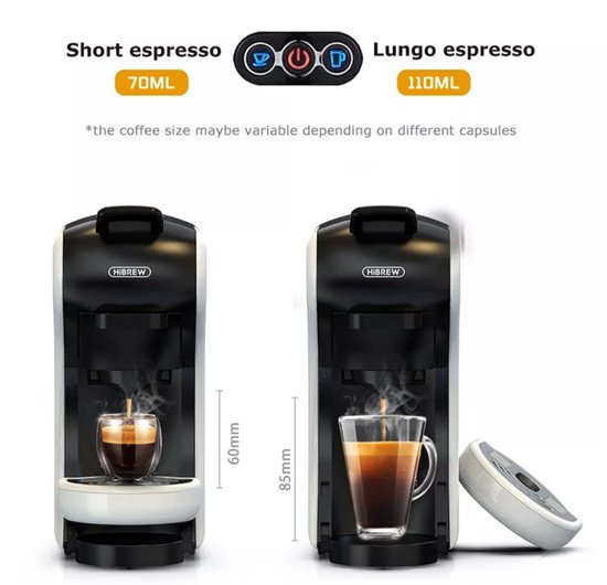 HiBrew® Koffiezetapparaat - 4 in 1 Koffie machine - Dolce Gusto - Nespresso -... | bol.com