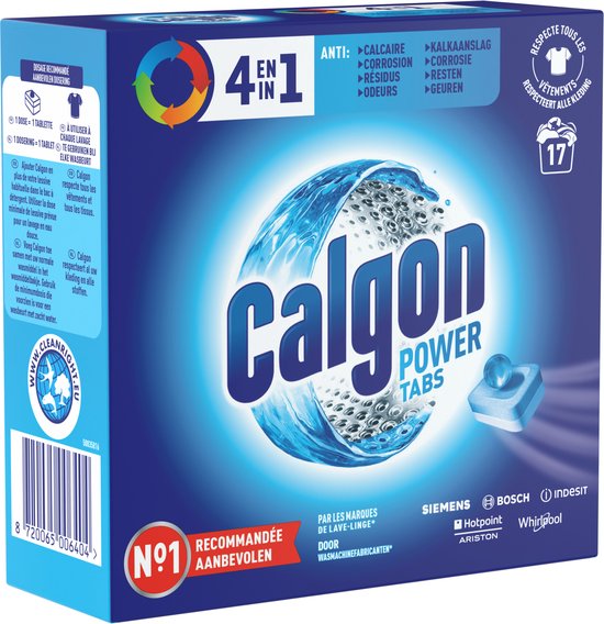 Calgon - 4-in-1 Powerball Wasmachinereiniger en Antikalk 17 stuks - 2 ...