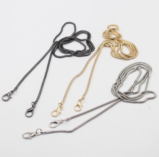 120 cm lange ketting met Sluitingen (1 ring is 3mm lang-en 2mm hoog ...