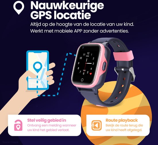 Qlokkie Kiddo 15 - GPS Horloge kind 4G - GPS Tracker - Whatsapp - Videobellen -... | bol.com