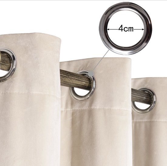 Rideaux Kamyra® - 2 pièces - Velours - Tringle à rideau/Rideau/Vitrage ...