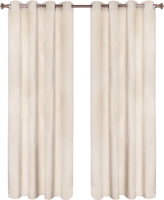 Rideaux Kamyra® - 2 pièces - Velours - Tringle à rideau/Rideau/Vitrage ...