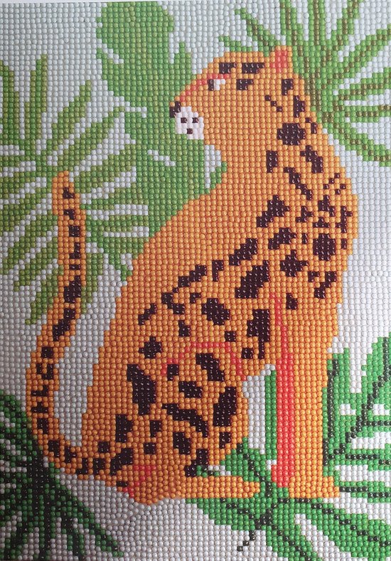 Diamond painting, panter, A4 formaat, DIY pakket | bol